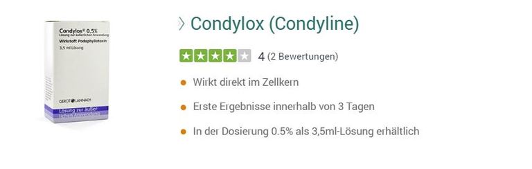 So läuft die Behandlung mit Condylox (Condyline)